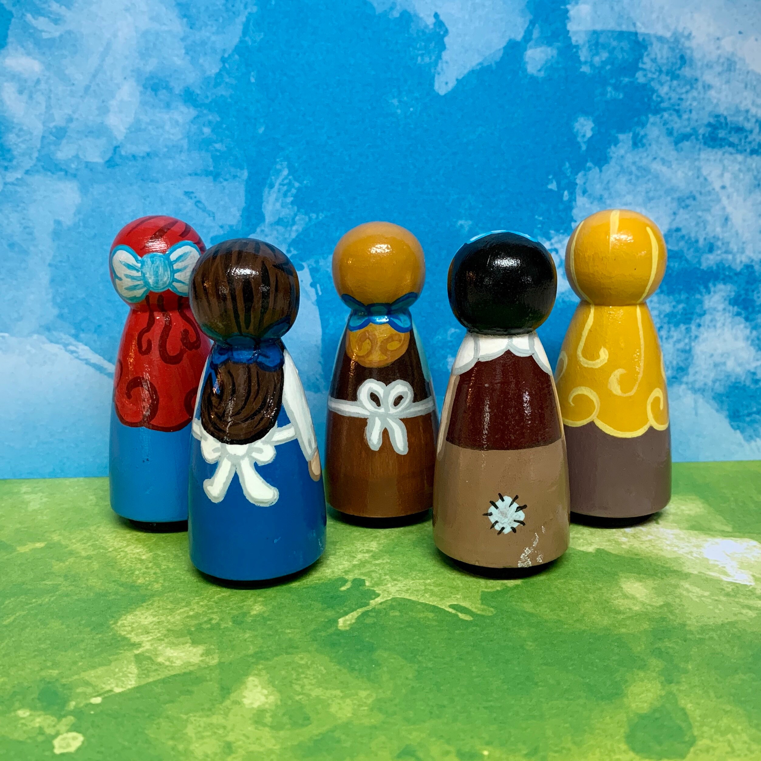 Disney Princess Peasant Peg Dolls Toys & Games Dolls & Action Figures ...