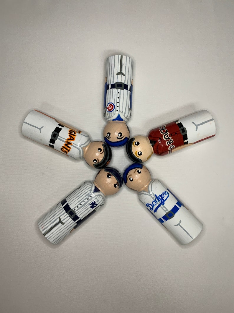 Baseball Team Peg Doll - Etsy