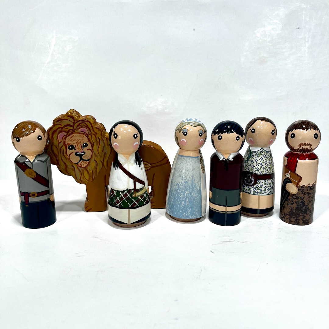 Narnia Peg Doll Set, the Lion the Witch and the Wardrobe Characters ...