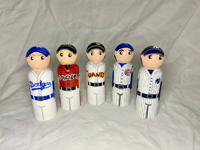 Baseball Team Peg Doll - Etsy