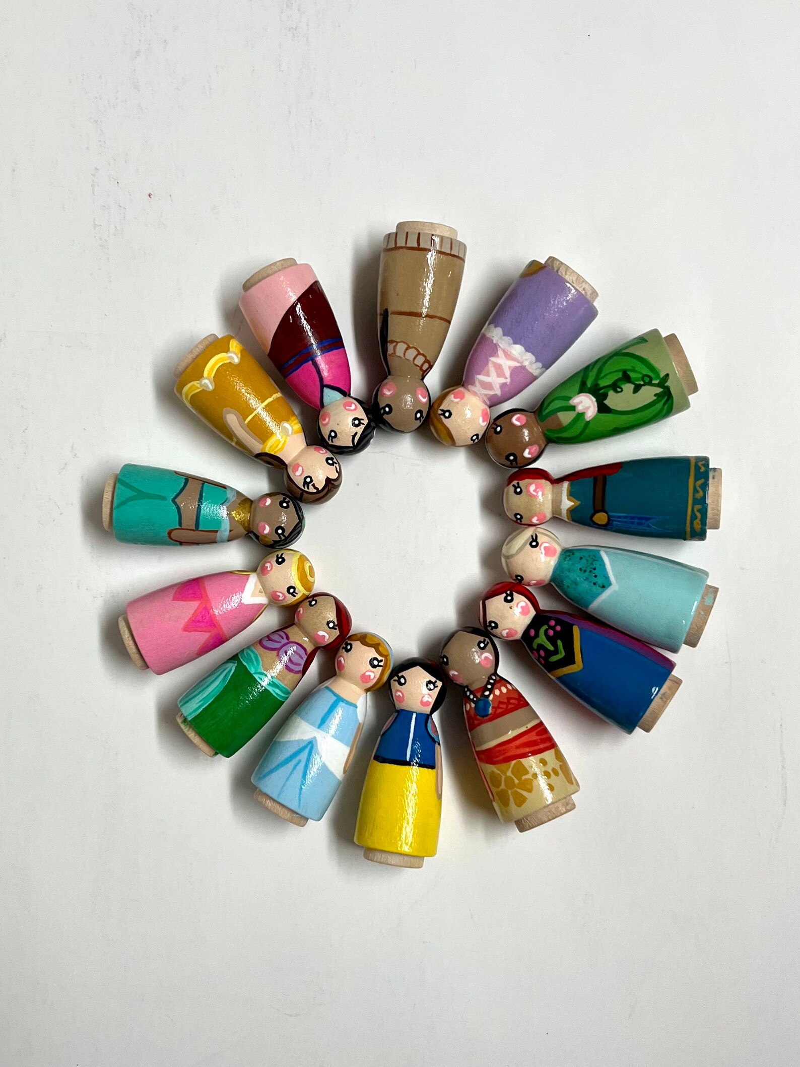 Travel Pack Princess Peg Dolls, Purse or Diaper Bag Accessory, Take-and ...