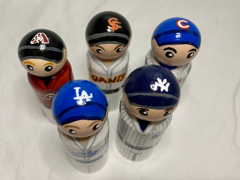 Baseball Team Peg Doll - Etsy