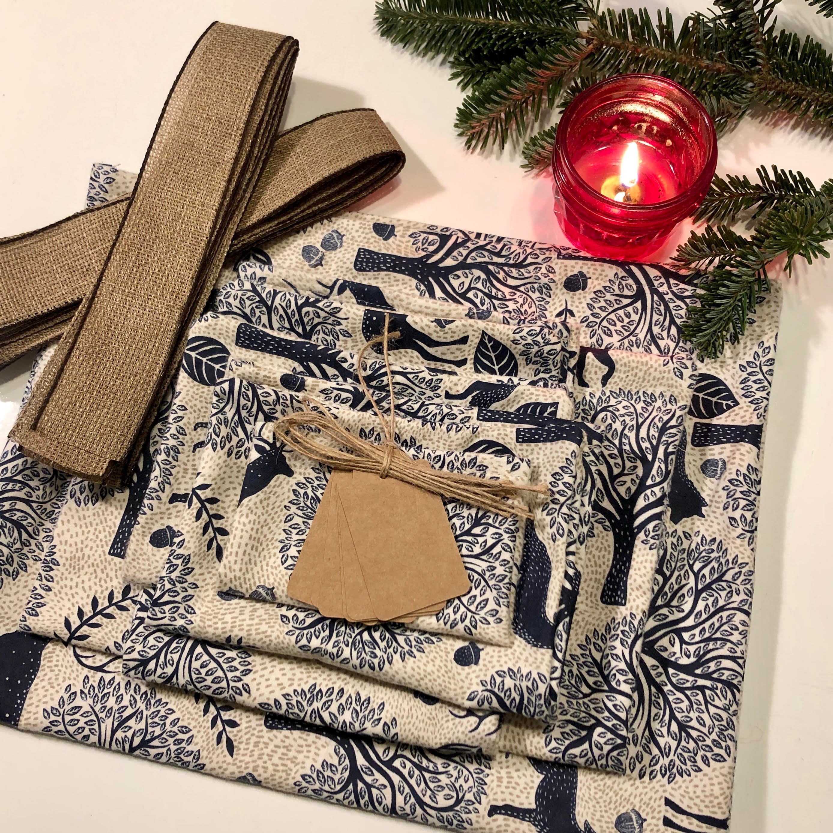 Reusable Gift Wrap Bag Sets 6 bags different sizes 88 | Etsy