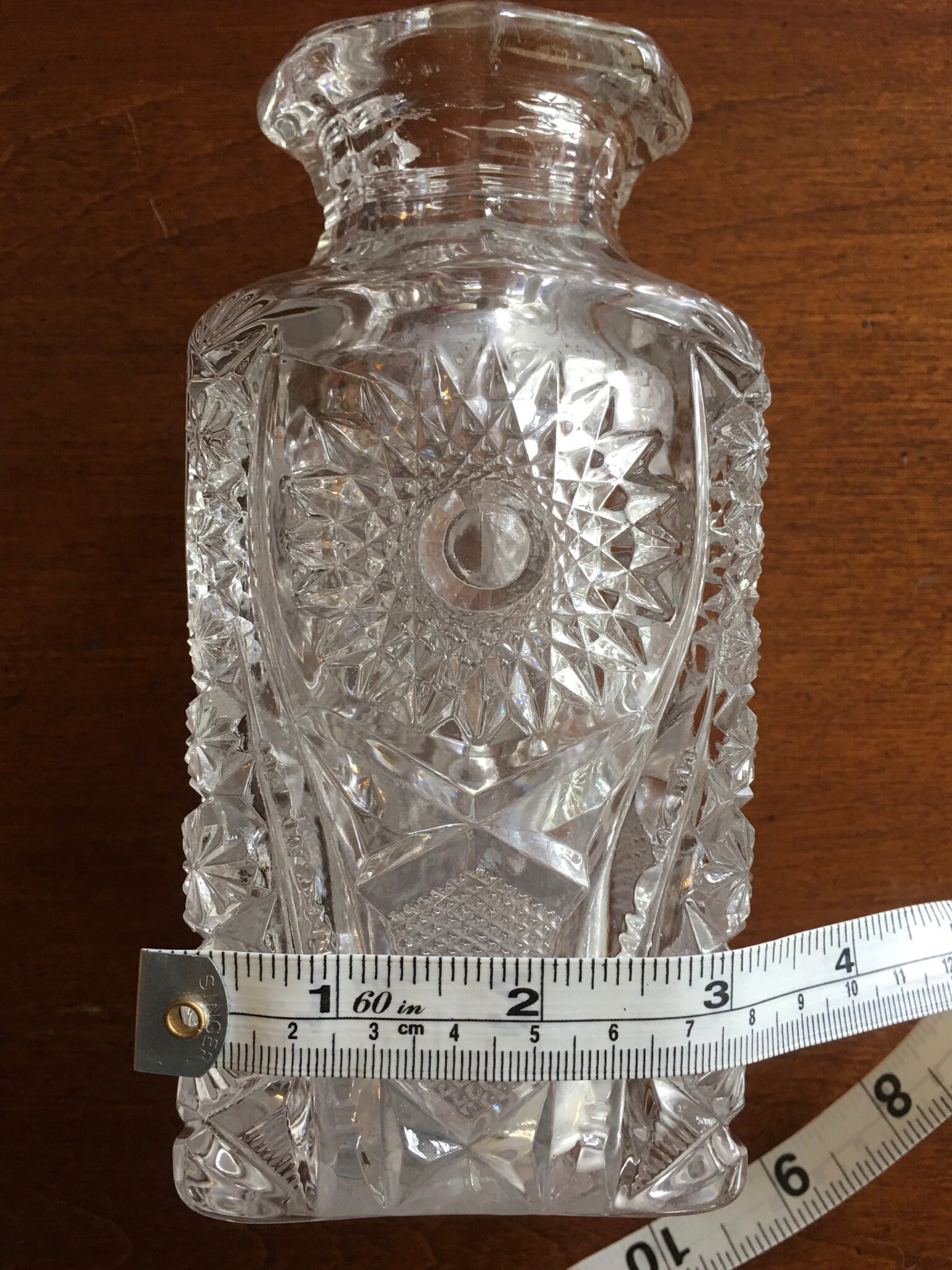 Antique Cut Glass Decanter. - Etsy