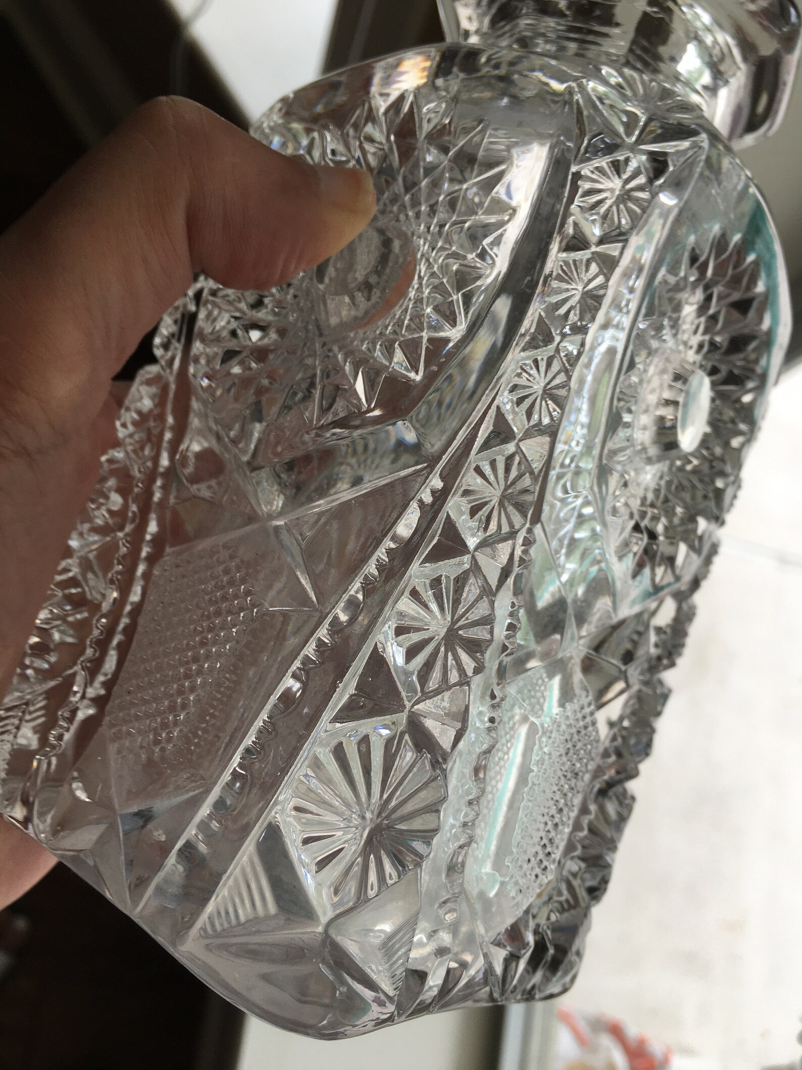 Antique Cut Glass Decanter. - Etsy