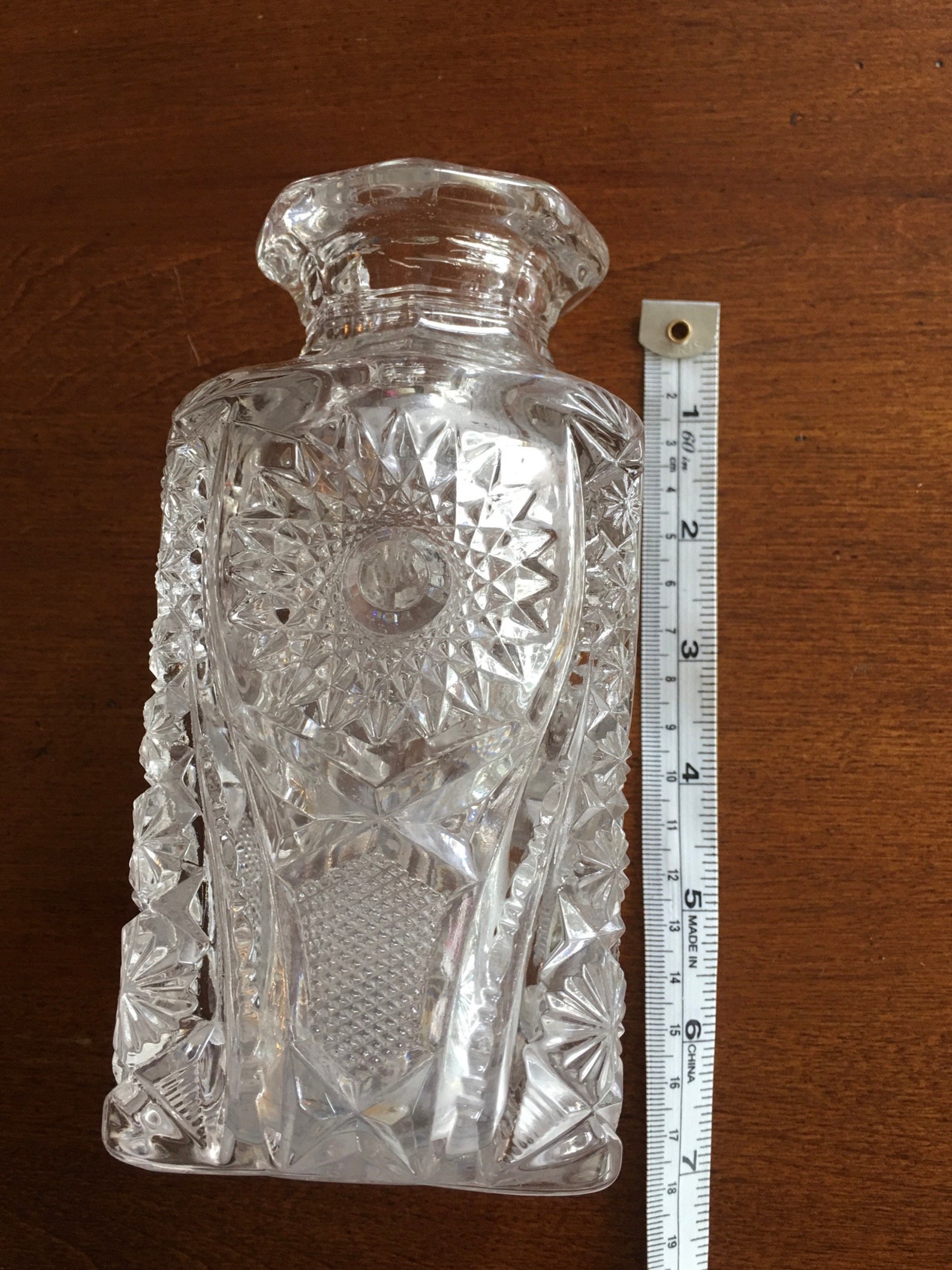 Antique Cut Glass Decanter. - Etsy