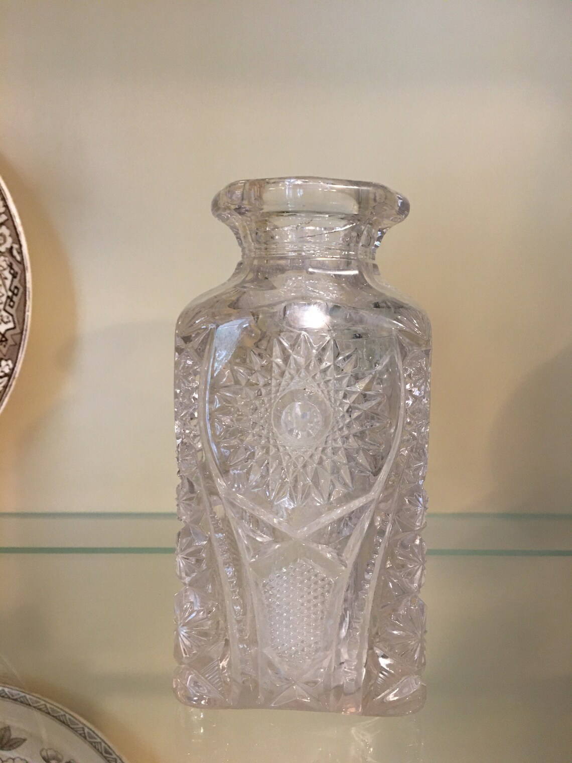 Antique Cut Glass Decanter. - Etsy