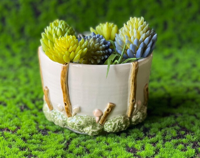 3-D Forest Planter, Plant Pot, Handmade Ceramic *READY TO SHIP* - Etsy