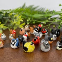 Set of 2 Ceramic Birds Figurines - Handmade Minimalist - Etsy