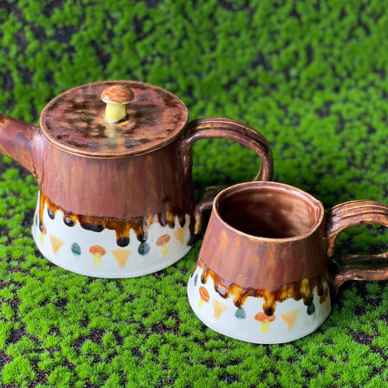 Mushroom Tea Set - Etsy