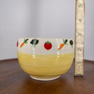 Vegetable Border Bowl, Handmade Ceramic, 10oz *ready to Ship* - Etsy