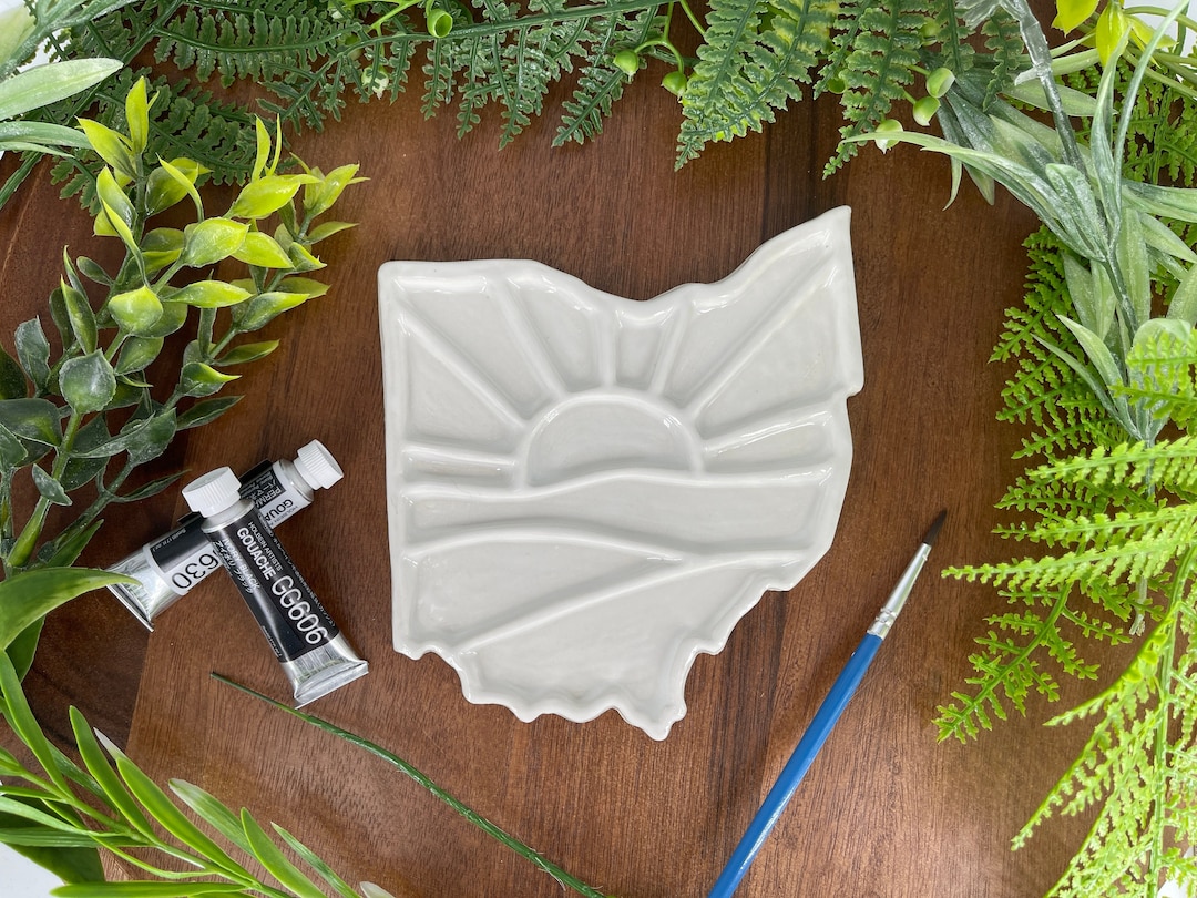 Ohio Paint Palette, Handmade Ceramic - Etsy
