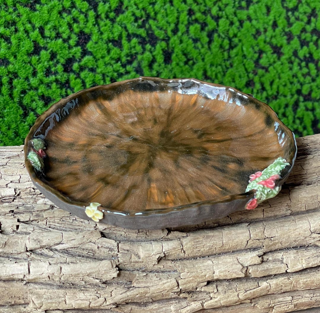 Small Earthy Pinch Pot Plate, Handmade Ceramic - Etsy