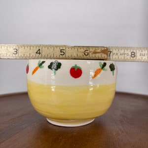 Vegetable Border Bowl, Handmade Ceramic, 10oz *ready to Ship* - Etsy