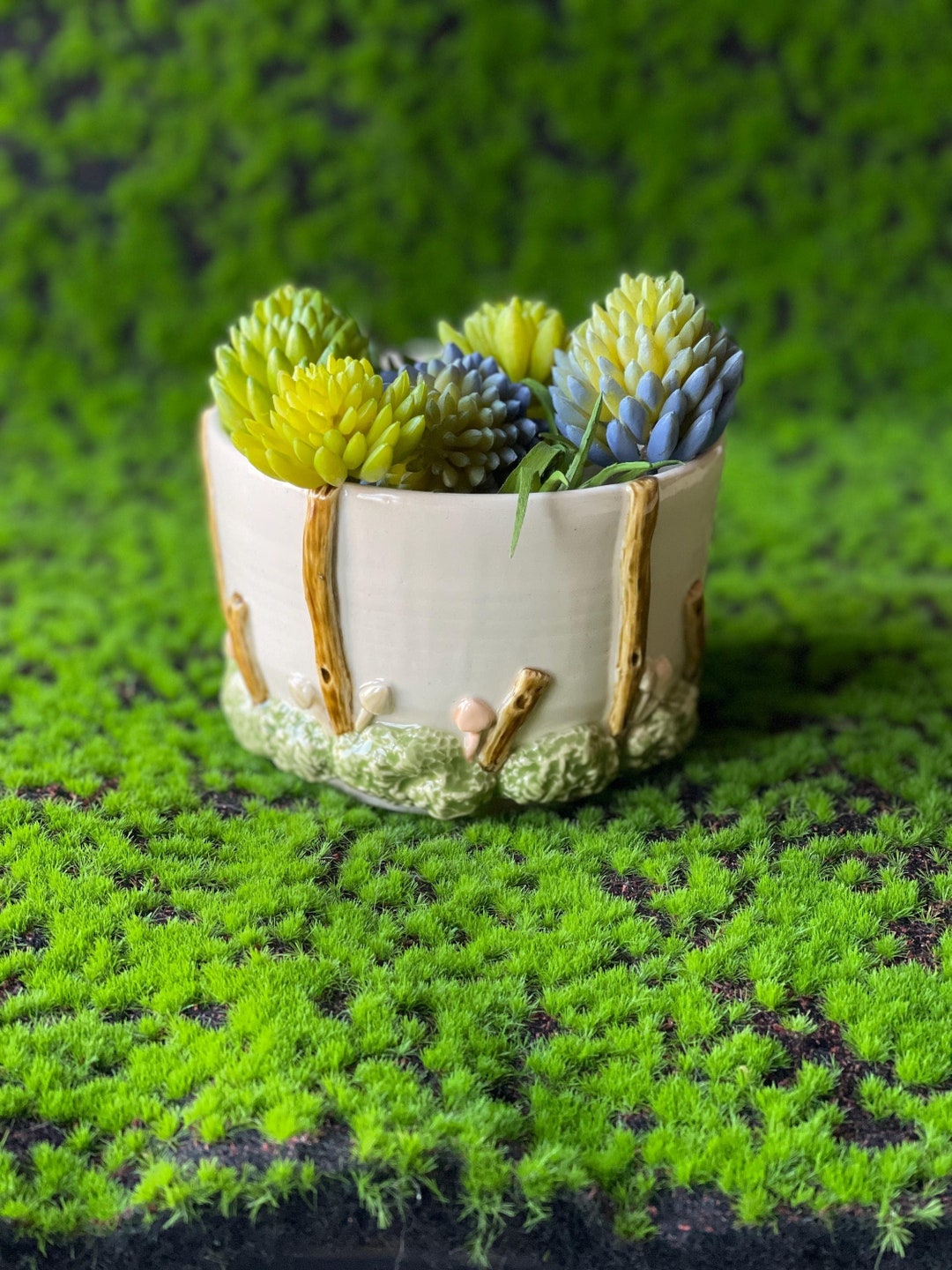3-D Forest Planter, Plant Pot, Handmade Ceramic READY TO SHIP - Etsy