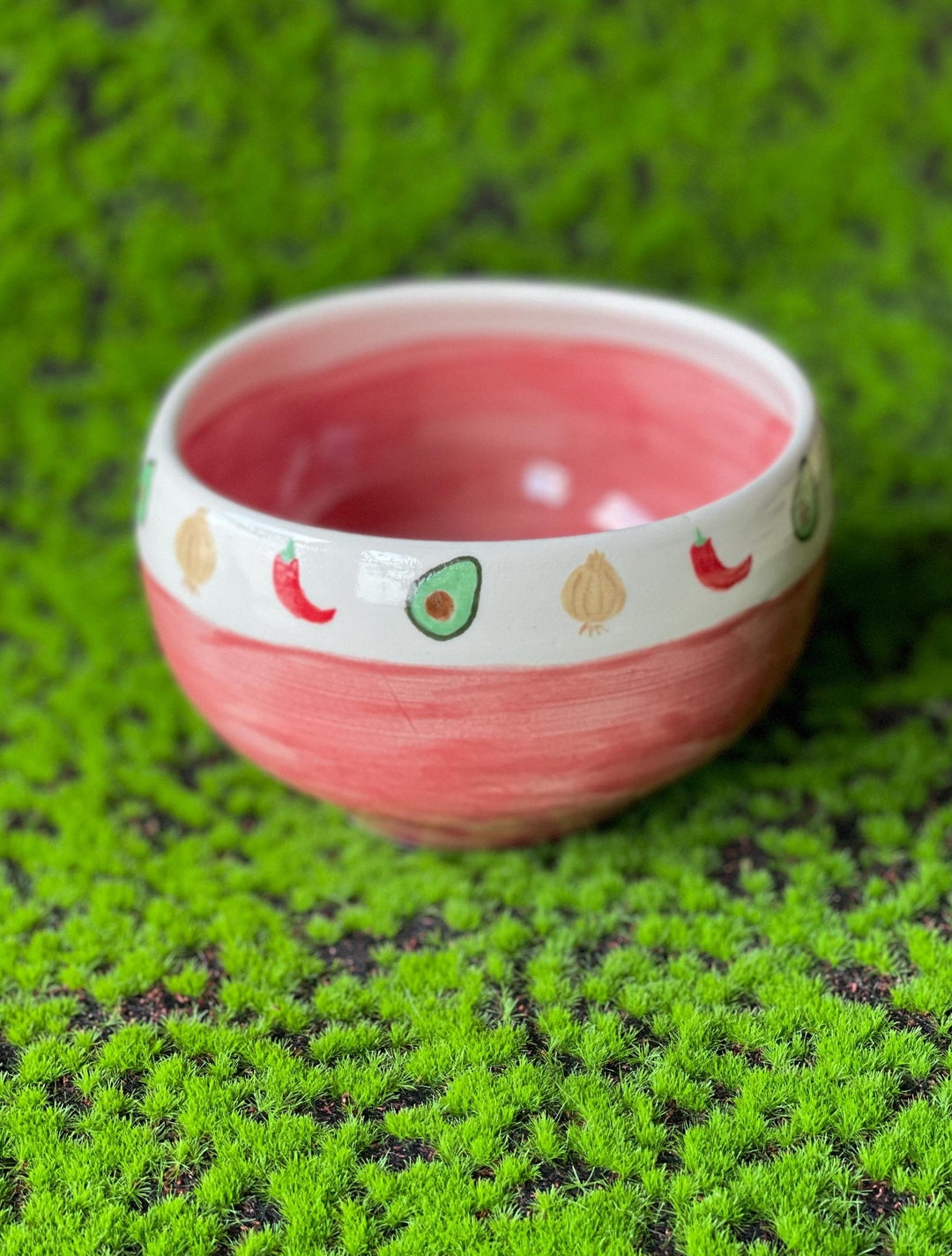 Guacamole Border Bowl, Handmade Ceramic, 18oz *ready to Ship* - Etsy