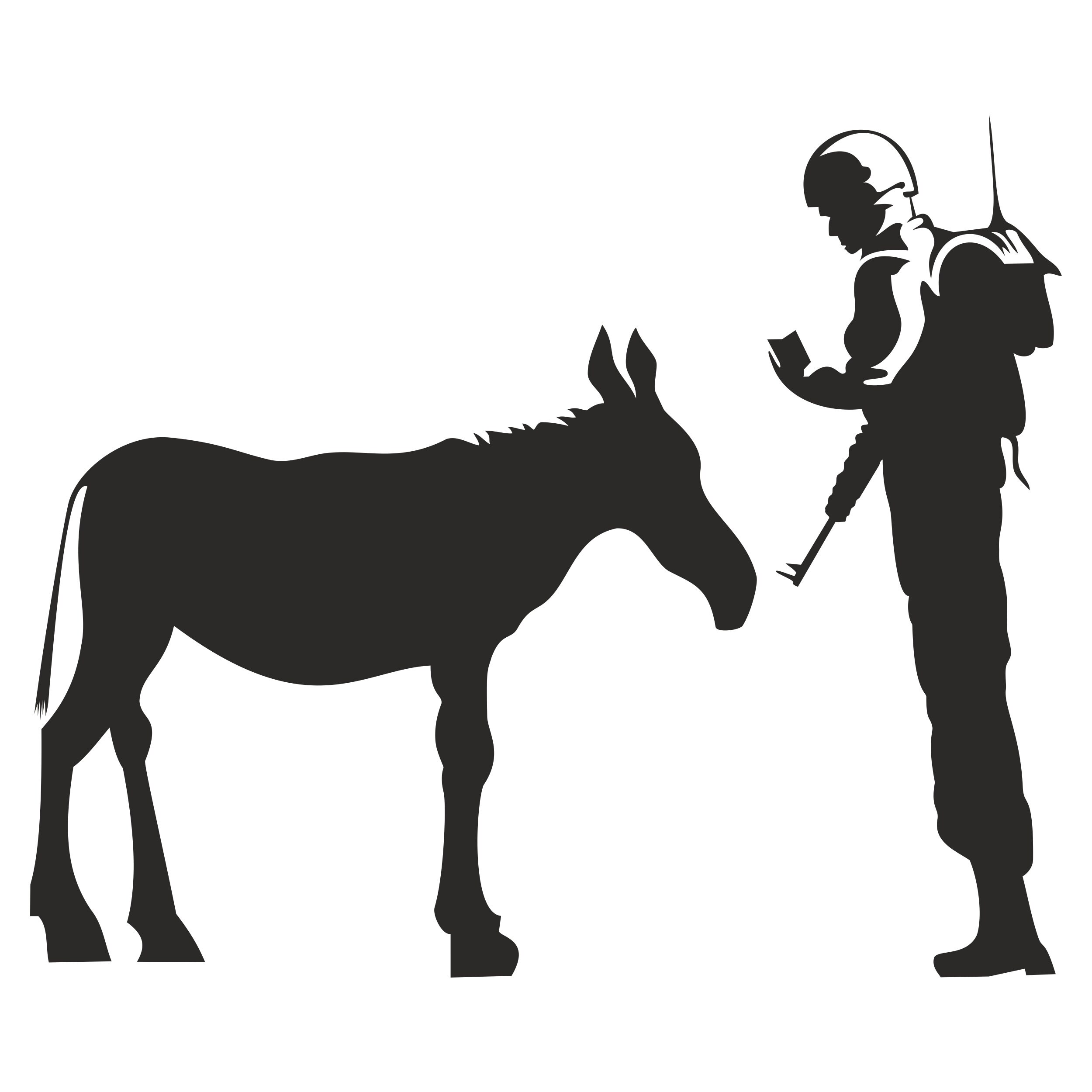 Banksy Vector - Bethlehem Donkey - High Quality Cuttable Vector Graphic ...
