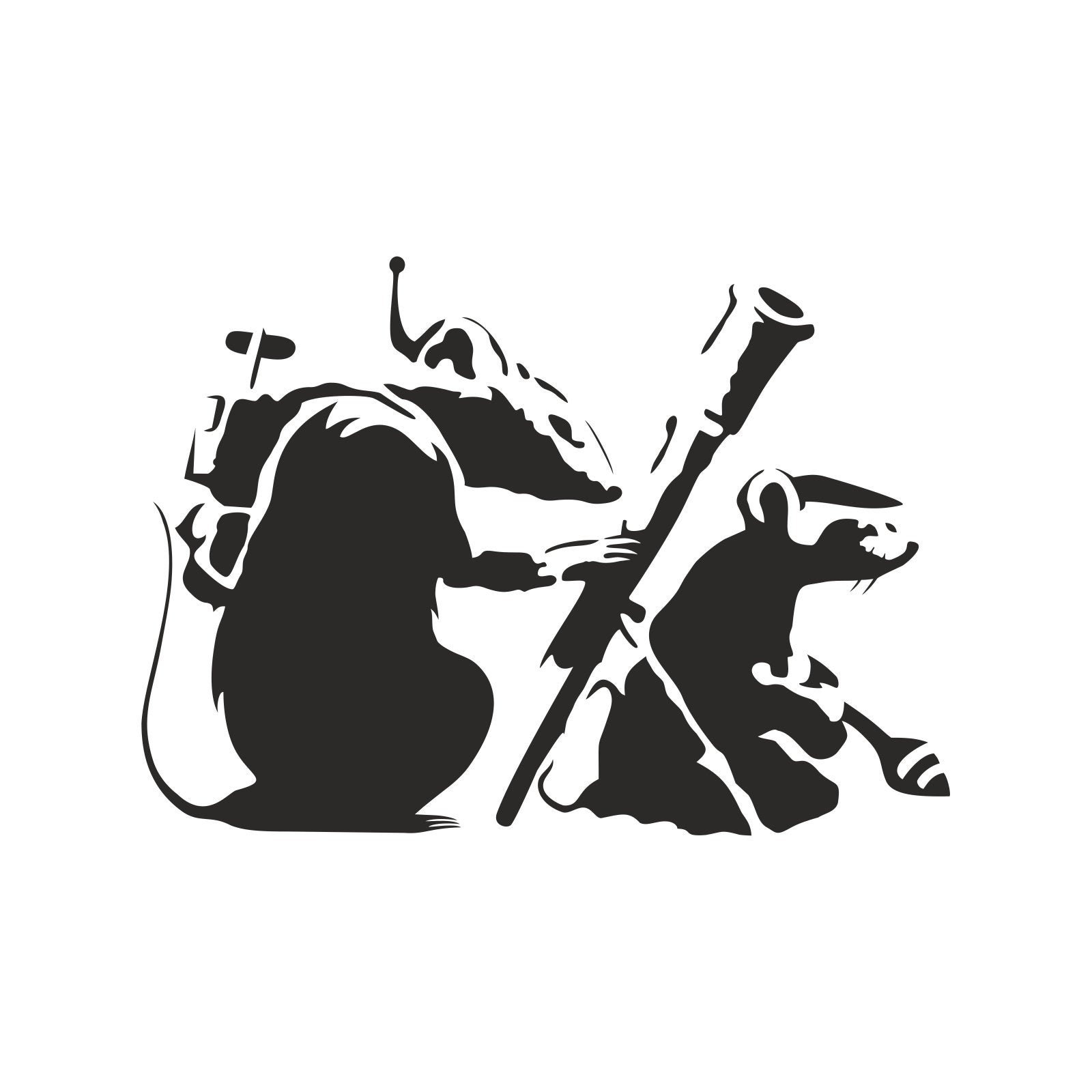 Banksy Rats With Rocket Launcher. High Quality Cuttable Vector Graphic ...