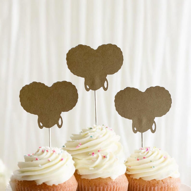 Afro Cup Cake Toppers Black Toppers Set of 6 - Etsy