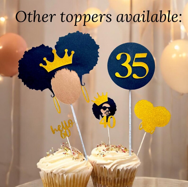 Afro Puff Cake Topper Doll Cake Toppers Black Girl Cake Topper - Etsy