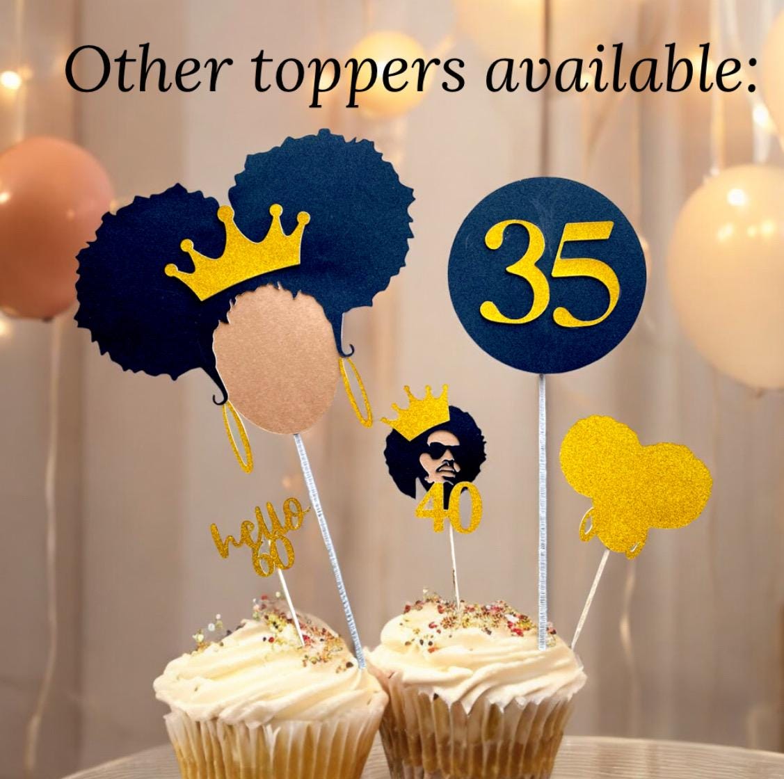 Afro Puff Cake Topper Doll Cake Toppers Black Girl Cake Topper - Etsy