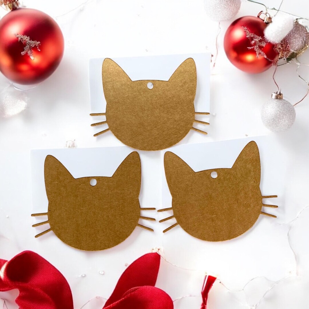 Cat Face Gift Tags | Set of 5 - Etsy