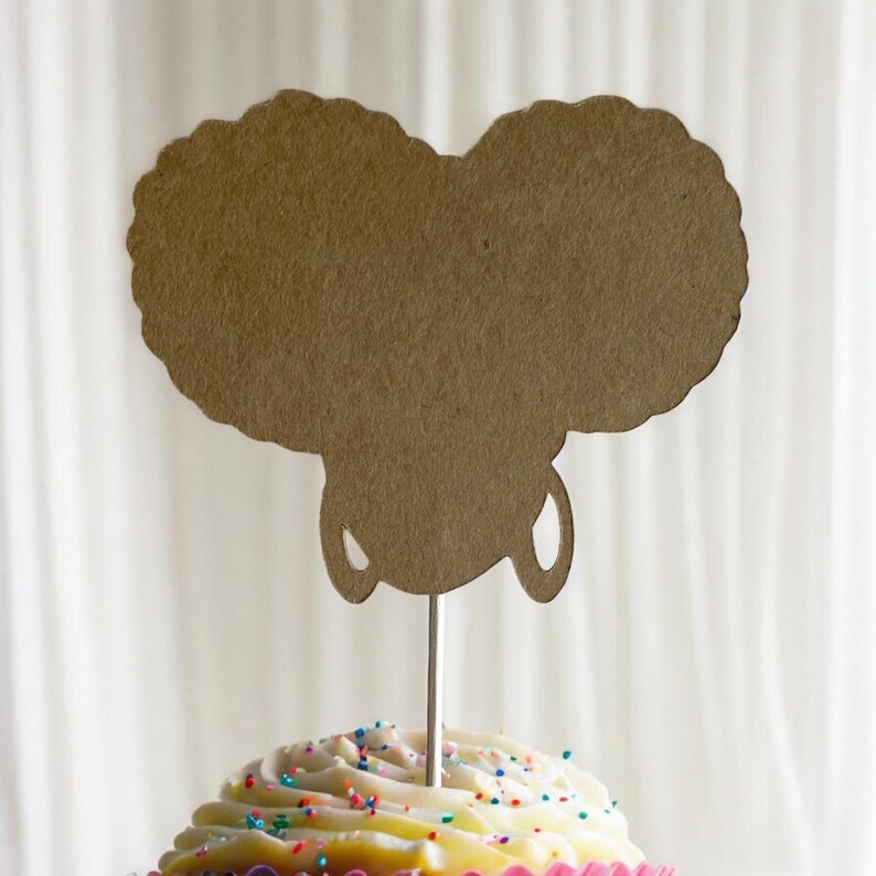 Afro Cup Cake Toppers Black Toppers Set of 6 - Etsy