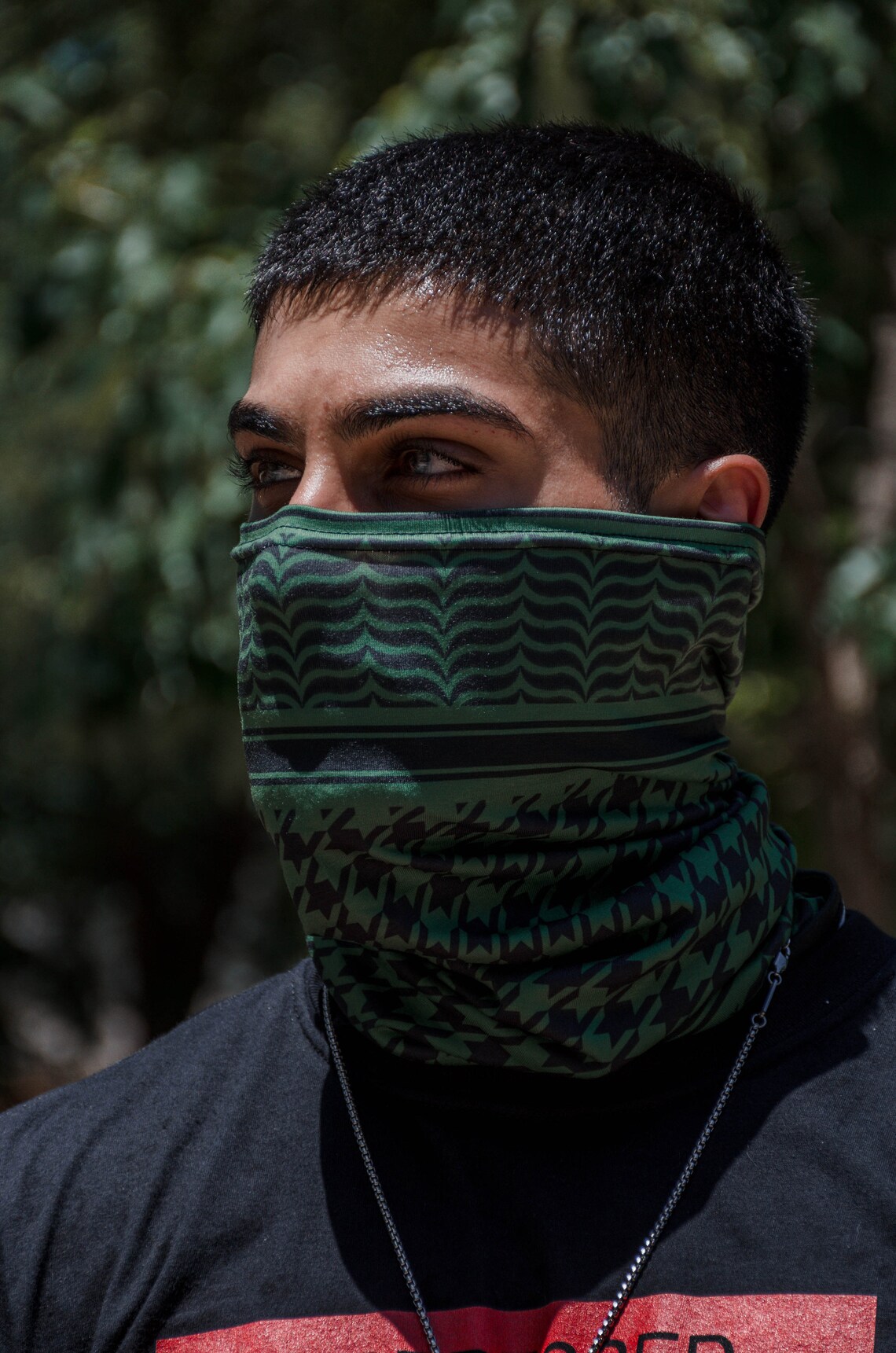 Green Keffiyeh Mask Kufiya Shemagh Palestinian Mask Arab - Etsy