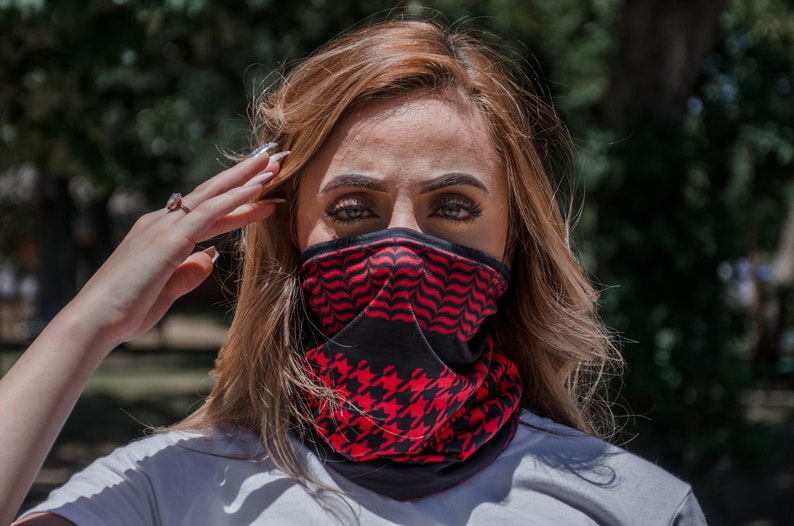 Palestinian Keffiyeh Mask, Keffiyeh Pattern Mask, Kufiya, Shemagh ...