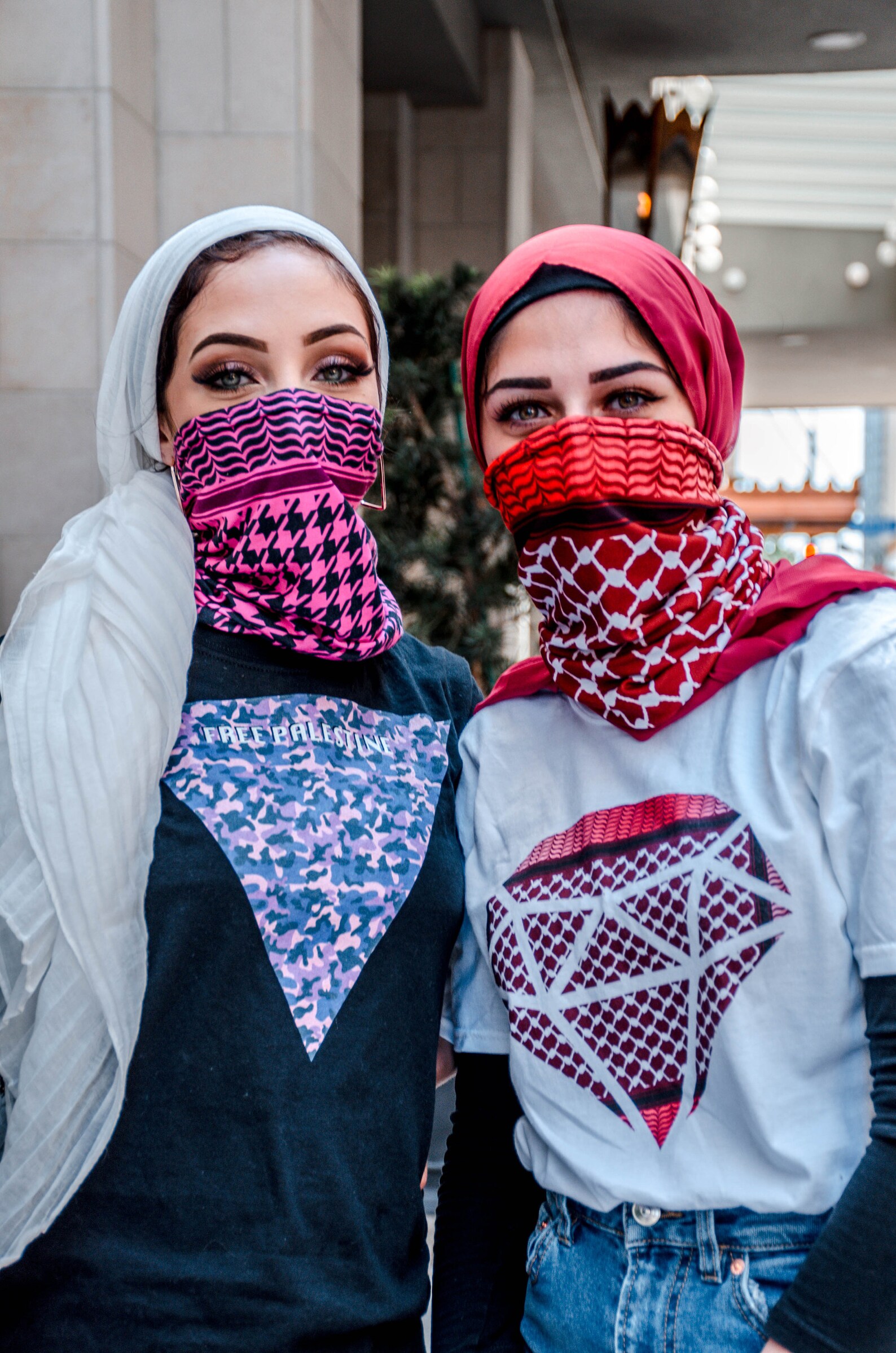 Keffiyeh mask Kufiya shemagh Palestinian Mask Arab Scarf | Etsy