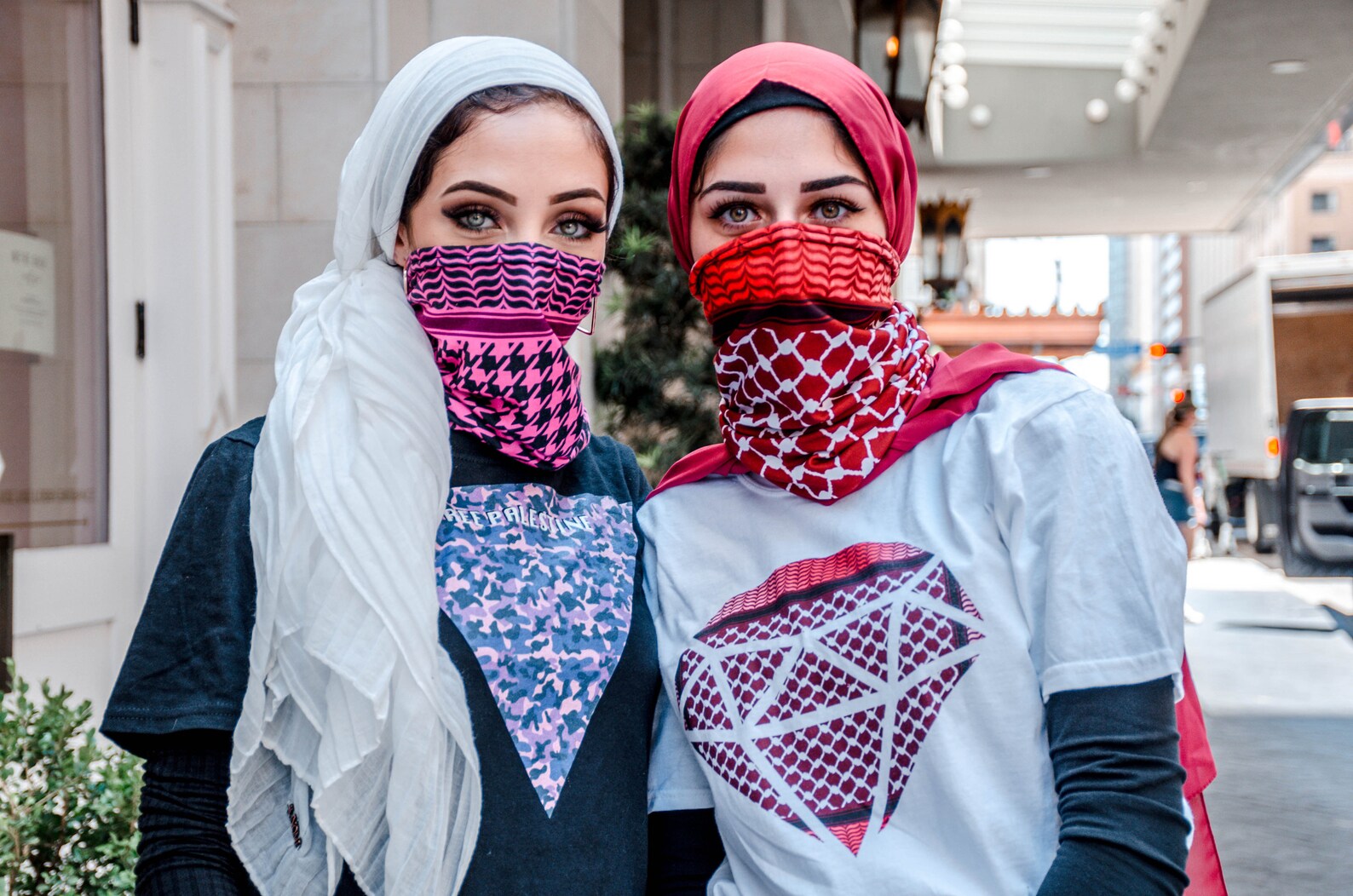 Palestinian Protest Face Mask, Keffiyeh, Kufiya, Shemagh, Arab Style ...