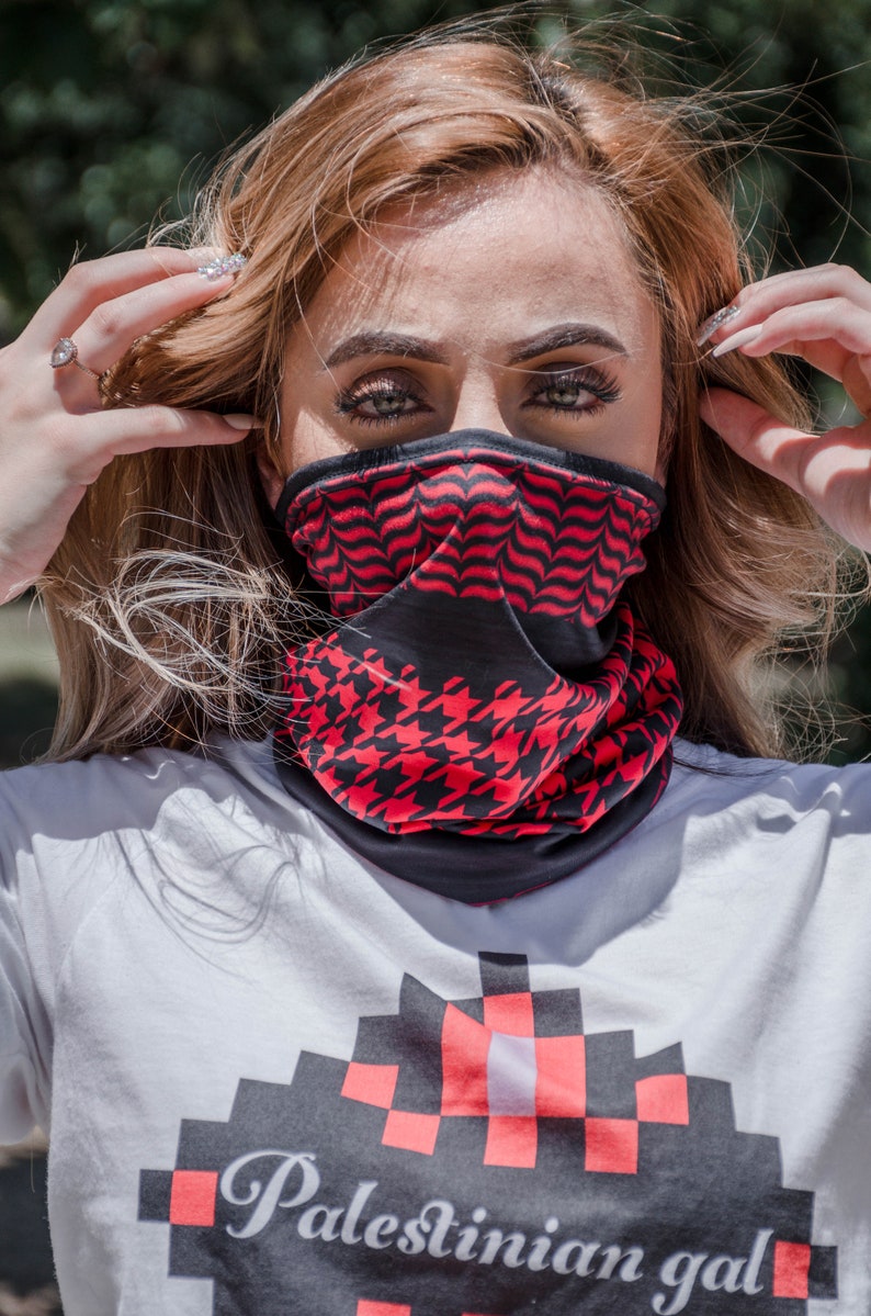 Palestinian Keffiyeh Mask, Keffiyeh Pattern Mask, Kufiya, Shemagh ...