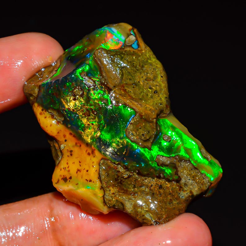 Natural Ethiopian Opal Rough: Welo Fire Crystal, 79 CTS - Etsy