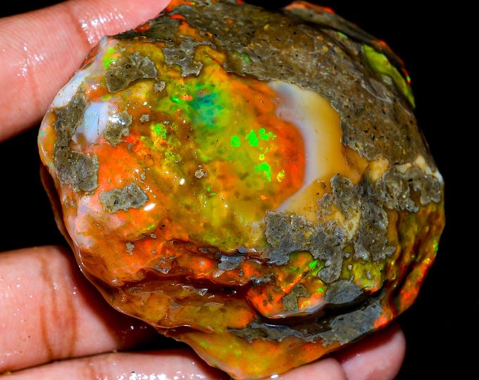 Large Opal, Ethiopian Opal Rough: Natural Welo Fire, Opal Crystals ...