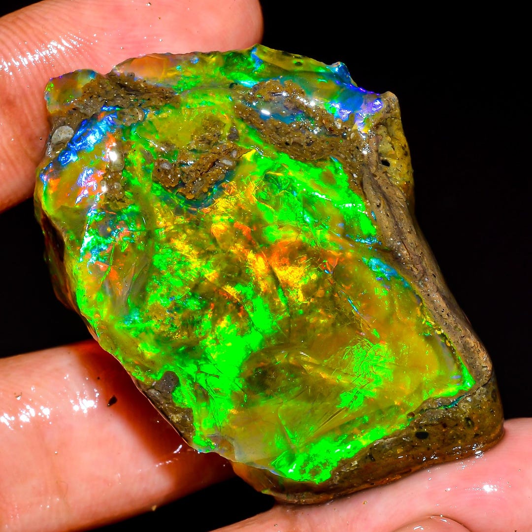 Ethiopian Opal Rough: Natural Welo Fire Opal,multi Fire,flashy Fire ...