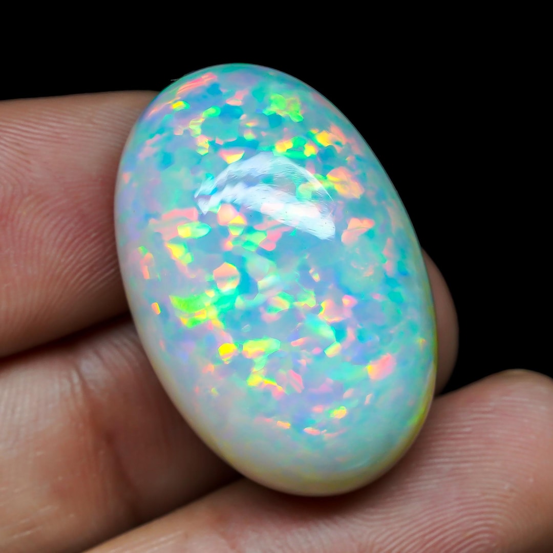 Opal, Opal Gemstone, Opal Cabochon, Multi Flashy Fire Opal Large Ethiopian Opal Cabochon Loose ...