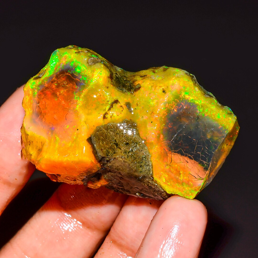 Opal Rough, Ethiopian Opal Raw, Big Opal Rough, Opal Gemstone, Fire ...