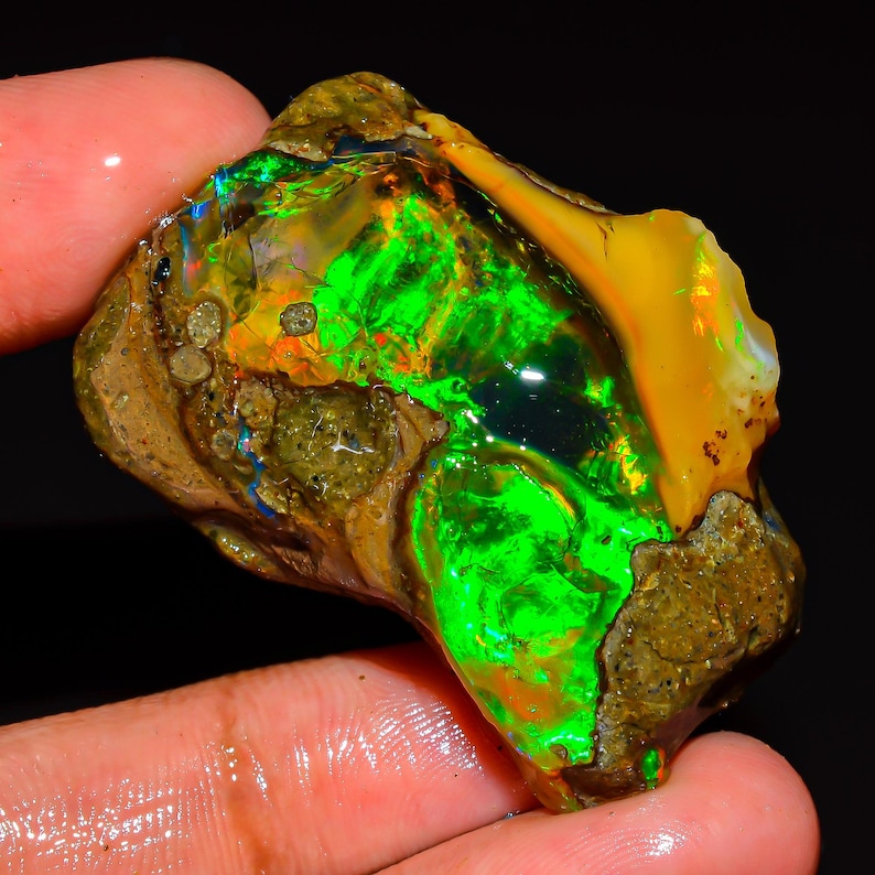 Natural Ethiopian Opal Rough: Welo Fire Crystal, 79 CTS - Etsy