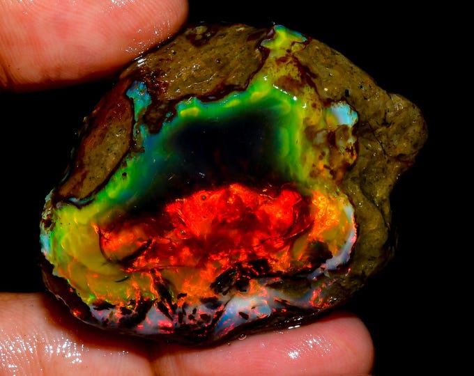 Opal Rough Gemstone, Natural Brown Opal Rough,welo Fire Brown Opal ...