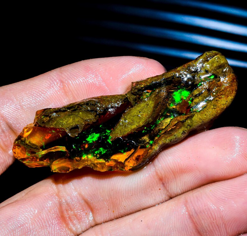 Ethiopian Opal Rough: Natural Welo Fire Opal,multi Fire,flashy Fire ...