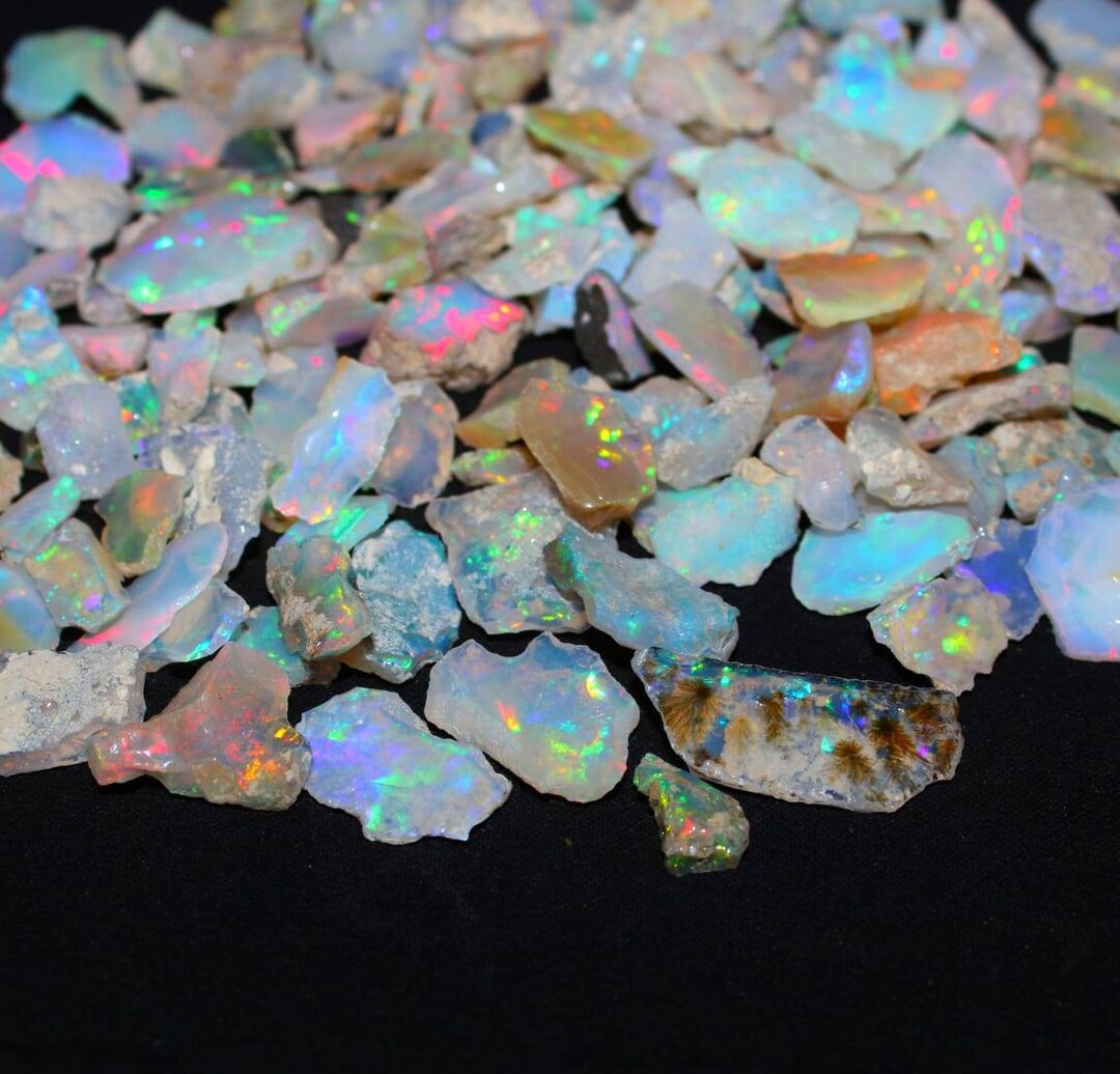 Buy 50 Carat Lot Natural Ethiopian Opal Slice Rough, Raw Opal, Opal ...