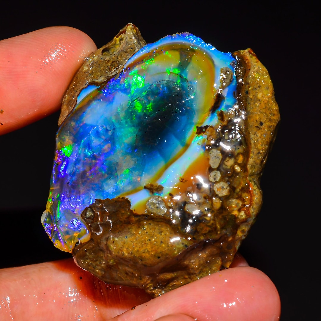 Opal Rough Gemstone, Natural Brown Opal Rough,welo Fire Brown Opal ...