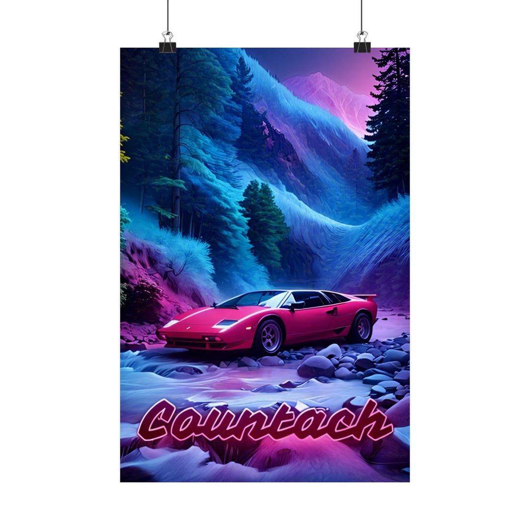 Countach Lamborghini, Matte Vertical Posters - Etsy
