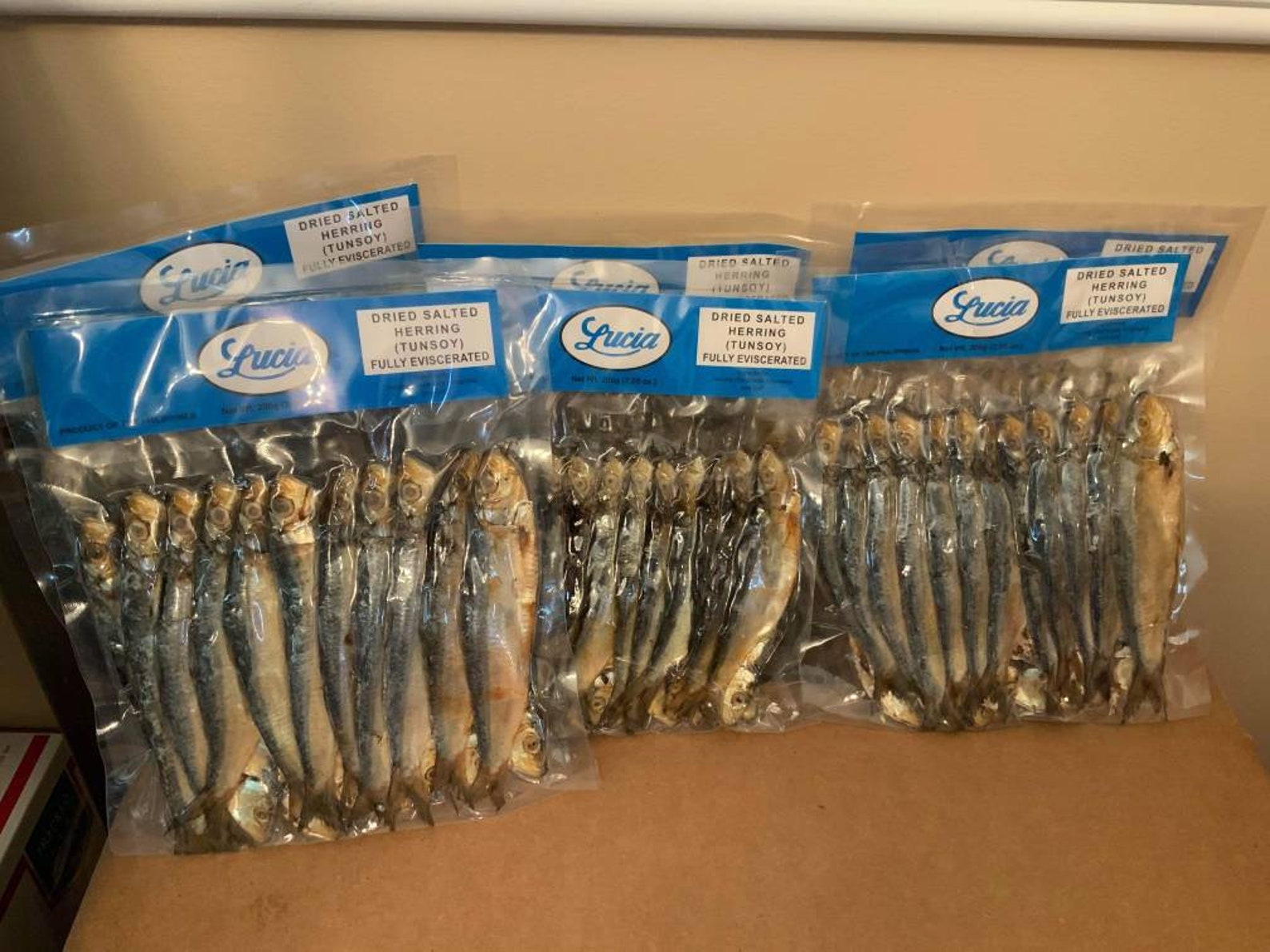 Salted Dried Fish - Tuyo or Dried Herring . Listed Price per Pack 8 Oz ...