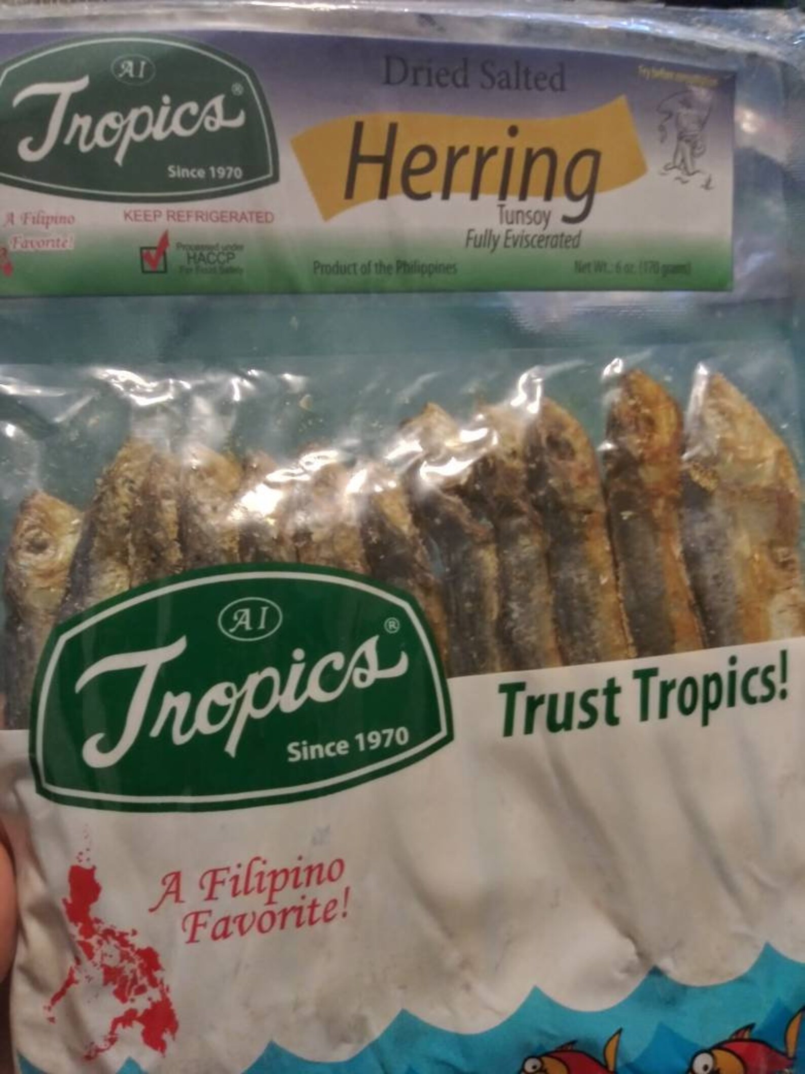 Salted Dried Fish - Tuyo or Dried Herring . Listed Price per Pack 8 Oz ...