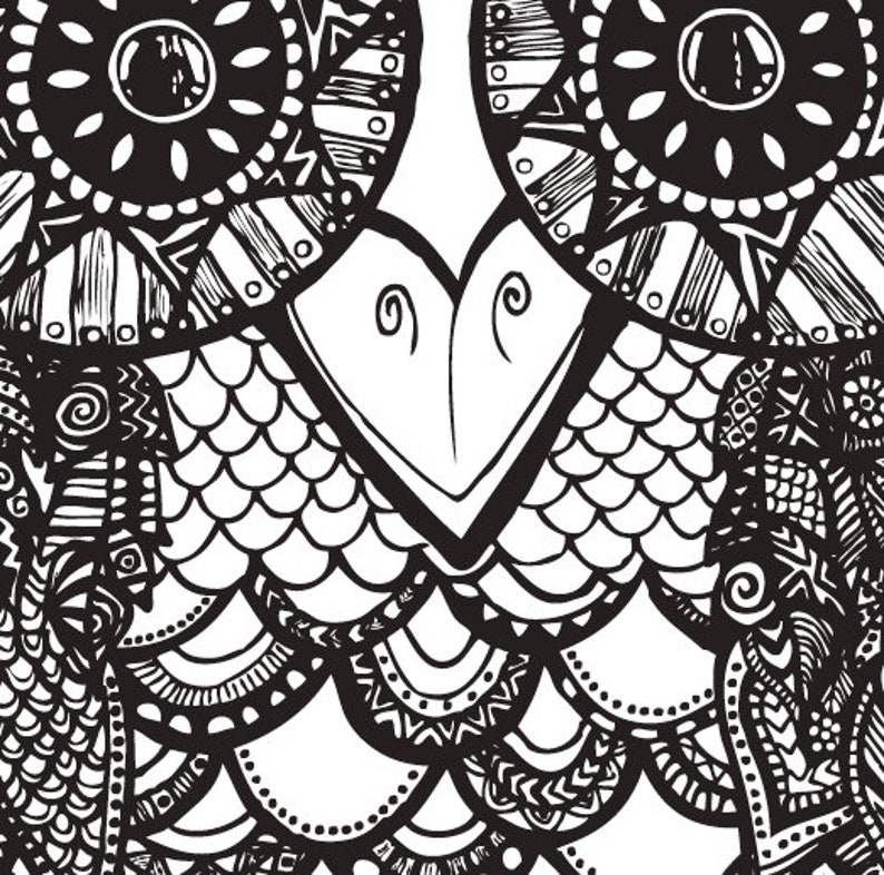 Owl Zentangle Mandala Download PDF, SVG - Etsy