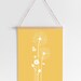 Mustard Yellow Dandelion Printable Artwork, Floral Digital Download ...