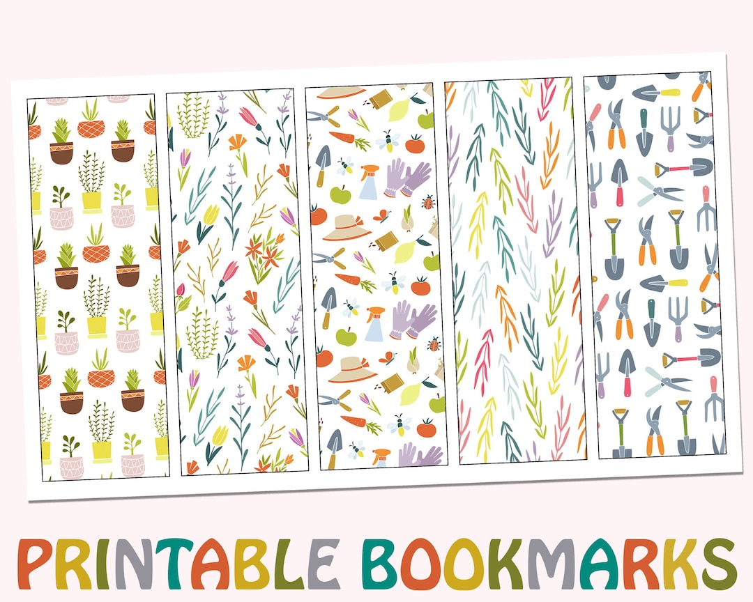 Printable Succulents Bookmarks Colorful Boho Floral Garden - Etsy