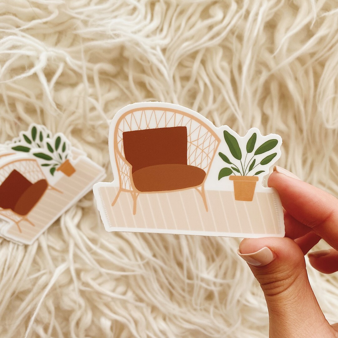 Boho Chair Waterproof Die Cut Sticker- Boho Sticker - Etsy