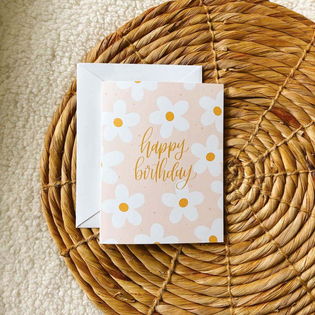 Happy Birthday Design Greeting Card- Birthday Card - Etsy